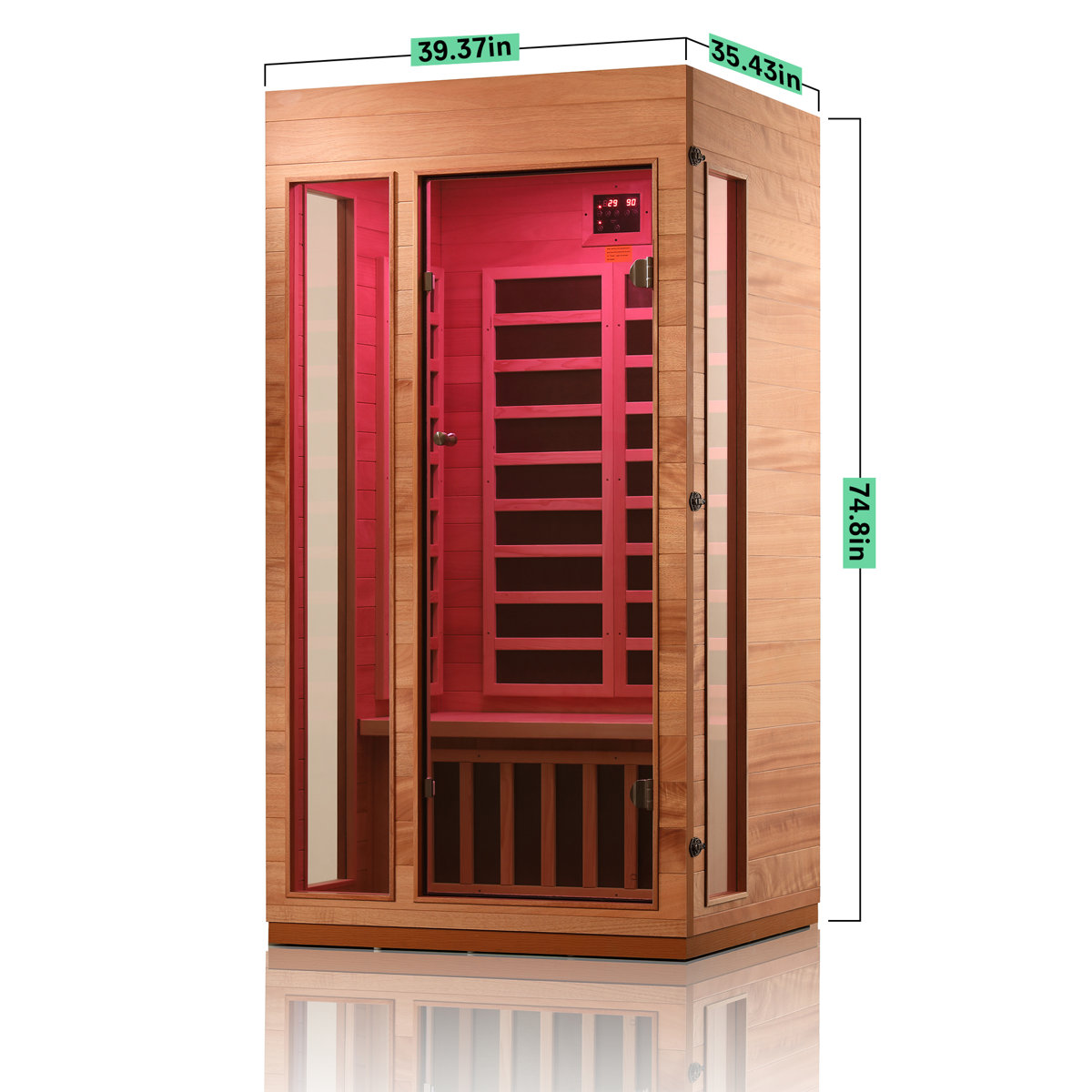 royal saunas hongyuan Hongyuan 1 Single Person Indoor Bluetooth Low EMF FAR Infrared Sauna In ...